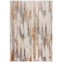 KADIMA DESIGN TEPPICH ZENNOR, abstrakt, Gold, 80 x 150 cm