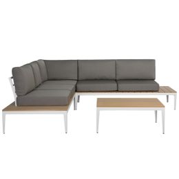 Beliani LOUNGE-SET 4-Sitzer grau Positano