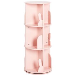 Beliani B&Uuml;CHERREGAL 94 cm Pastellrosa Caney