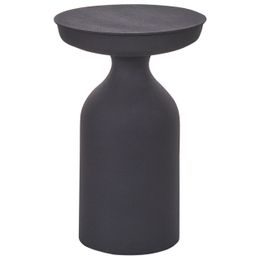Beliani BEISTELLTISCH Metall schwarz rund 33 cm Tenjo