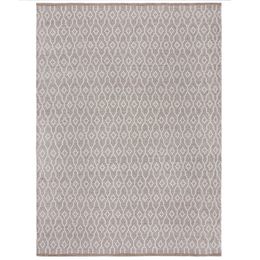 KADIMA DESIGN WOLLTEPPICH handgewebt ROTHER, mit Diamant Muster, Beige, 160 x 230 cm