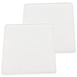Beliani GARTENSTUHLKISSEN 2er-Set Cremewei&szlig; 37/34 cm Terni