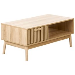 Beliani COUCHTISCH Hellbraun Lynwood