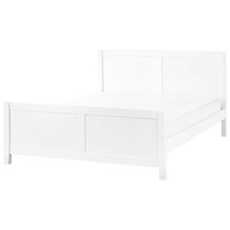 Beliani BETT mit Lattenrost 160x200 cm Wei&szlig; Champagnat