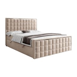 BOXSPRINGBETT ISADORA II SILVER mit Bettkasten und Topper 180x200 cm Royal Velvet 170