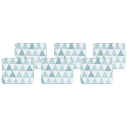 Beliani GARTENSTUHLKISSEN 6er-Set Hellblau 39/31 cm Tolve