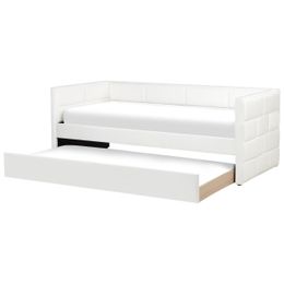 Beliani AUSZIEHBETT 90x205 cm Wei&szlig; Chavonne
