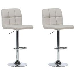 Beliani BARHOCKER 2er-Set Polsterbezug Beige Marion