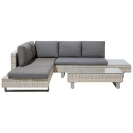Beliani LOUNGE-SET 5-Sitzer grau modular Lanciano