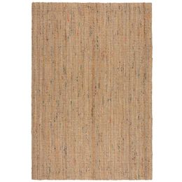 KADIMA DESIGN JUTETEPPICH handgewebt ERME, in Naturjute, Beige, 160 x 230 cm