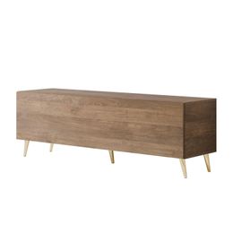 TV-UNIT COLGANTE NUSSBAUM 150 auf F&uuml;&szlig;en LED