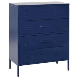 Beliani KOMMODE blau 4 Schubladen Enago