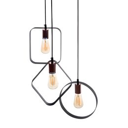 Beliani H&Auml;NGELEUCHTE Vomano 3er-Set 20-20/23-23/25-25/108 cm