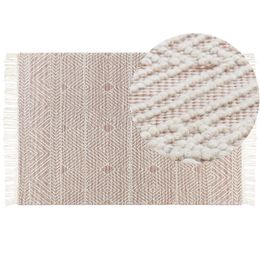 Beliani TEPPICH geflochten Kestel 230/160 cm