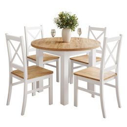 ESSZIMMERSET OLEA Tisch + 4 St&uuml;hle