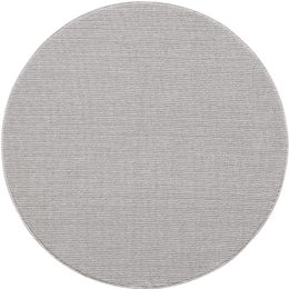 KADIMA DESIGN TEPPICH Flachgewebe CIMA in Silber, einfarbig, &Oslash; 200 cm