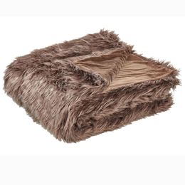 Beliani TAGESDECKE Braun 200 x 220 cm Delice