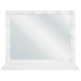 Beliani BADSPIEGEL mit LED-Beleuchtung rechteckig 50/60 cm Beauvoir