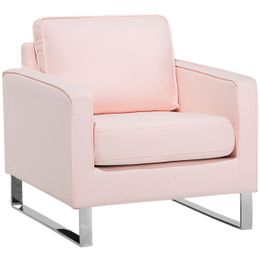 Beliani SESSEL Polsterbezug Rosa Vind