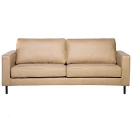 Beliani 3-SITZER-SOFA Kunstleder Beige Savalen