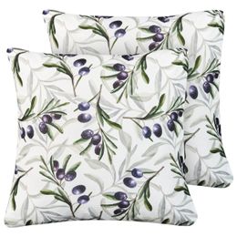 Beliani GARTENKISSEN 2er-Set Bunt 45/45 cm Tranqui
