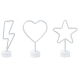 Beliani NEONLICHT 3er-Set Floretta 26-8-8/28-8-8/30-8-8 cm