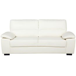 Beliani 3-SITZER-SOFA Kunstleder Beige Vogar
