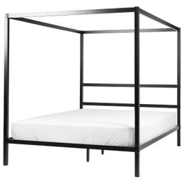 Beliani HIMMELBETT 160/200cm Schwarz Lestards