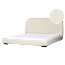 Beliani POLSTERBETT mit Lattenrost 180x200 cm Beige Roisel