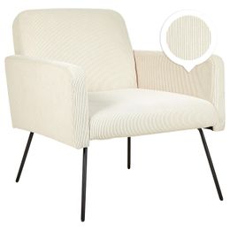 Beliani SESSEL Cord Beige Narken