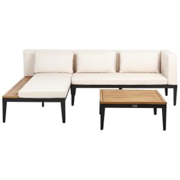 Beliani LOUNGE-SET 3-Sitzer Beige Bracciano
