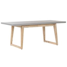 Beliani GARTENTISCH Beton/Akazienholz 180/90 cm Oria