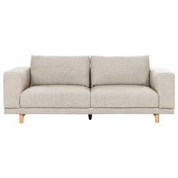 Beliani 3-SITZER-SOFA Polsterbezug Hellbeige Nivala