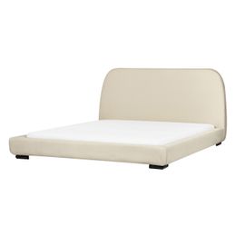 Beliani POLSTERBETT mit Lattenrost 160x200 cm Beige Roisel