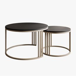 COUCHTISCH LORI 2in1 KASCHMIR MAT / Schwarz matt