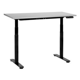 Beliani SCHREIBTISCH grauschwarz 120/72 cm elektrisch h&ouml;henverstellbar Destin IV