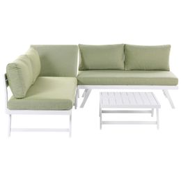 Beliani LOUNGE-SET 5-Sitzer Gr&uuml;n Coccorino