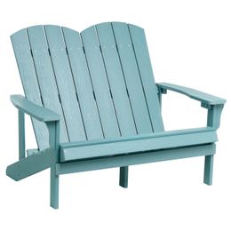 Beliani GARTENBANK Adirondack 125 cm Hellblau