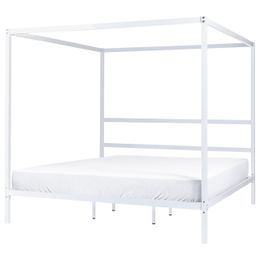 Beliani HIMMELBETT 180/200cm Wei&szlig; Lestards
