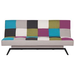 Beliani 3-SITZER-SCHLAFSOFA Polyester Bunt Leeds