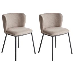 Beliani ESSZIMMERSTUHL Beige Mina
