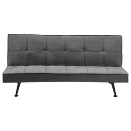 Beliani SCHLAFSOFA 168/105 cm Dunkelgrau Hasle