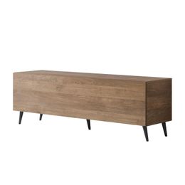 TV-UNIT COLGANTE NUSSBAUM 150 auf F&uuml;&szlig;en LED