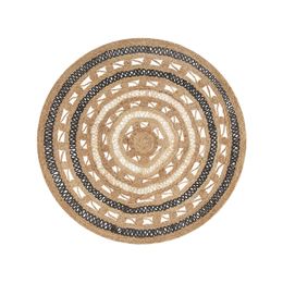 Beliani TEPPICH geflochten Goyne 140/140 cm