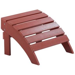 Beliani FUSSHOCKER Kunstholz rot Adirondack