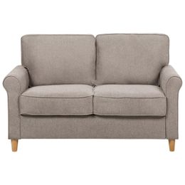 Beliani 2-SITZER-SOFA Stoff hellbraun Ronneby