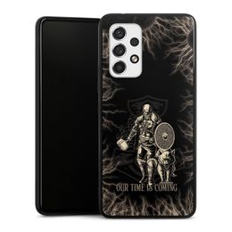 DeinDesign Galaxy A53 5G Handy Silikon H&uuml;lle Case schwarz Handyh&uuml;lle Tv Show Designs Vikings Wikinger