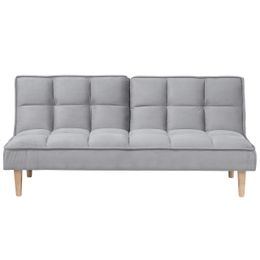 Beliani 3-SITZER-SCHLAFSOFA Polyester Grau Siljan