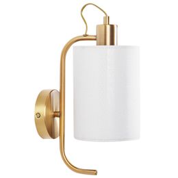 Beliani WANDLAMPE Kupfer/Wei&szlig; Liberia