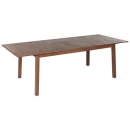 Beliani GARTENTISCH Akazienholz dunkelbraun 180-240/100 cm ausziehbar Cesana